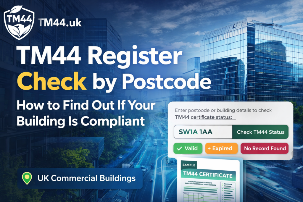 TM44 Register Check by Postcode - Check If Your Building Is Compliant
